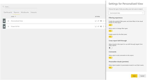 Power BI Blog Personalize Visuals Preview