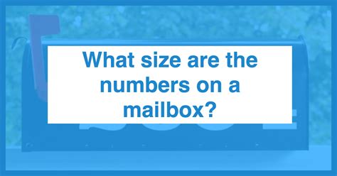 Post Office Mailbox Dimensions