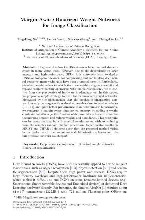 pdf margin aware binarized weight networks for image classification