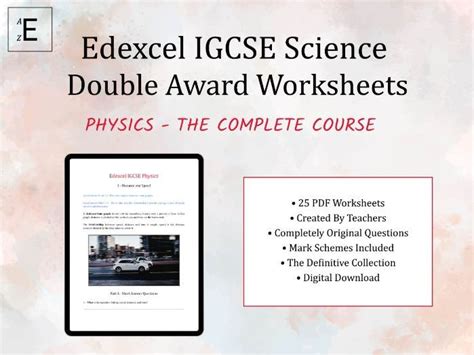 Edexcel Igcse Double Award Science Physics Worksheets The Complete Course Teaching Resources