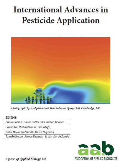 Aspects 148 International Advances In Pesticide Application Association Of Applied Biologists