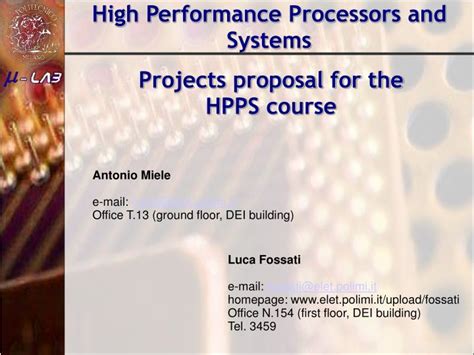 PPT High Performance Processors And Systems PowerPoint Presentation Free Download ID
