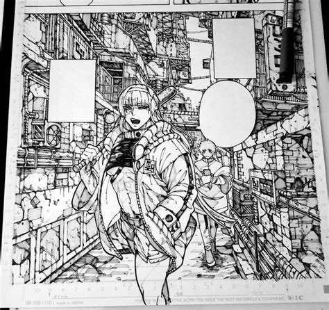 ペン入れ大変すぎた絵 くにゃもん さんのマンガ ツイコミ 仮