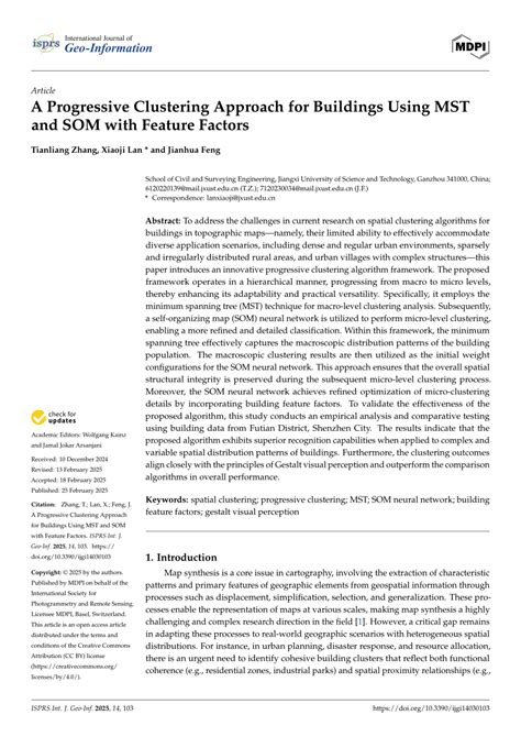 Pdf A Progressive Clustering Approach For Buildings Using Mst And Som