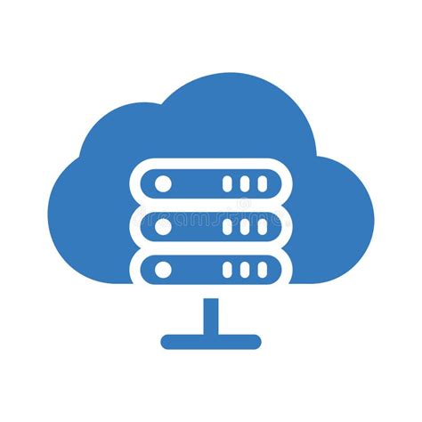 cloud server web hosting icon simple blue color vector stock vector