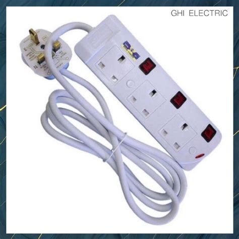 Sum 3 Meter Trailing Socket 2 Pin Allowed Sirim Approved Shopee