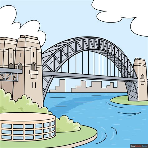 How To Draw The Sydney Harbor Bridge Really Easy Drawing Tutorial