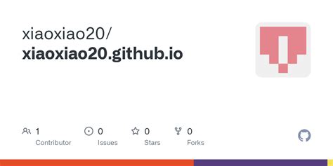 GitHub Xiaoxiao Xiaoxiao Github Io