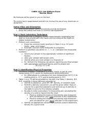 Chemistry Lab Midterm Exam Review Techniques Calculations And Course Hero
