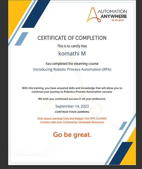 Komathi M On Linkedin Rpa Automationanywhere Roboticsprocessautomation