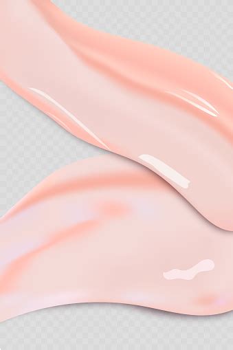 투명한 배경에 고립된 크림 텍스처 스트로크 페이셜 크림 폼 젤 또는 바디 로션 스킨케어 아이콘 벡터 페이스 크림 화장품 제품 얼룩 시계 3차원 형태에 대한 스톡 벡터 아트