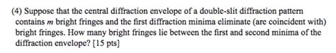 Solved 4 Suppose That The Central Diffraction Envelope Of