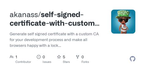 GitHub Akanass Self Signed Certificate With Custom Ca Generate Self Signed Certificate With A