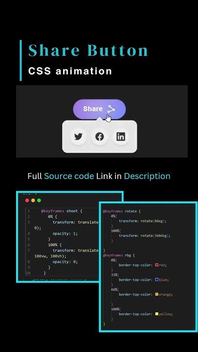 Create Share Button Html Css Youtube