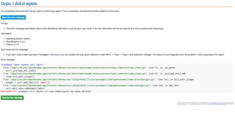 Cannot Open Saved Experiment Without It Crashing Repeating Error Messages Wrapped Cc