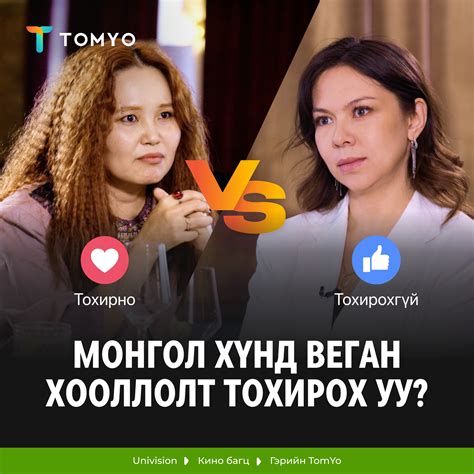 Tomyo 🤔 Та аль талд нь орох вэ Веган хооллолт Vs