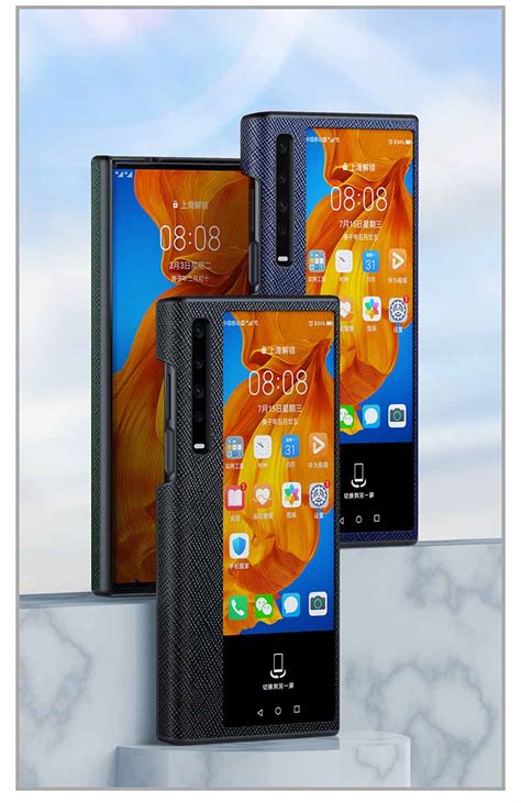 Top Layer Cowhide Leather Hollow Design Protective Case For HUAWEI Mate XS Mate X