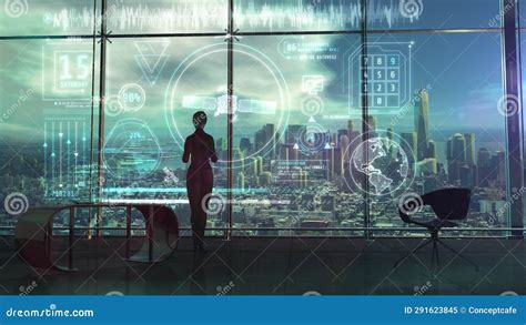 Satellite Communication And Network In Infographics 3d Render Stock Video Video Of Signal