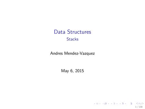 Preparation Data Structures 07 Stacks Ppt