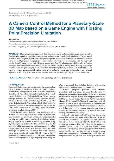 Pdf A Camera Control Method For A Planetary Scale 3d Map Based On A