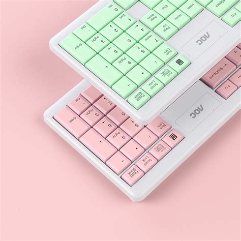 Wireless Mouse And Keyboard Set Usb Pink Keyboards Grandado