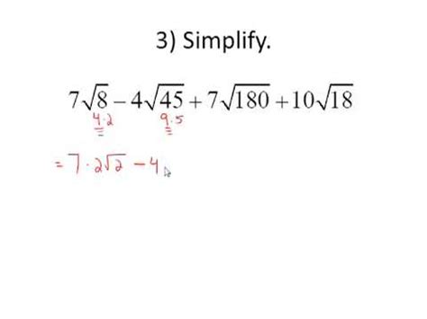 Adding And Subtracting Radicals YouTube
