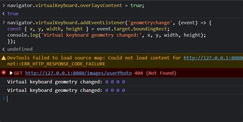 Navigator Virtualkeyboard Geometrychange Always Report Issue Microsoftedge