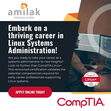 Amilak Training Center 𝗥𝗲𝗴𝗶𝘀𝘁𝗲𝗿 𝗳𝗼𝗿 𝘆𝗼𝘂𝗿 𝗖𝗼𝗺𝗽𝗧𝗜𝗔 𝗟𝗶𝗻𝘂𝘅 𝗖𝗲𝗿𝘁𝗶𝗳𝗶𝗰𝗮𝘁𝗶𝗼𝗻 Embark On A Thriving