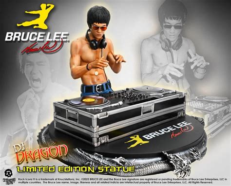 Knucklebonz Bruce Lee Dj Dragon Rock Iconz Statue
