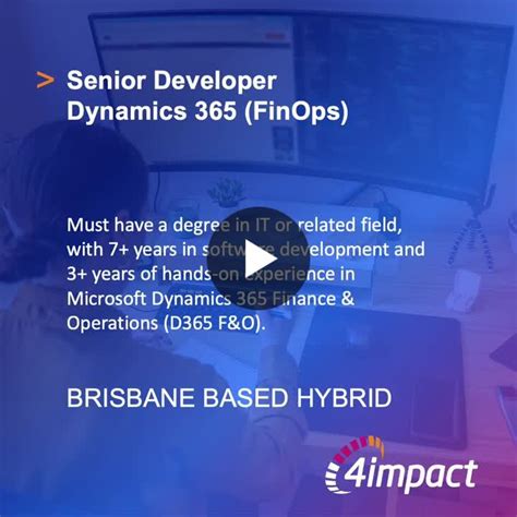 Dynamics365 Seniordeveloper Financeandoperations Technicallead