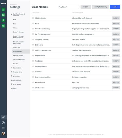 Build The Class Names List