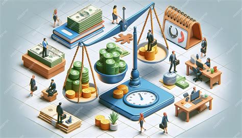 Premium Photo 3d Cartoon Scales Exploring Tradeoffs Between Work And Personal Life In