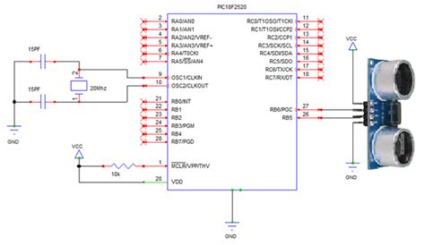 Ultrasonic Distance Sensor With PIC Microcontroller Electronics Guru