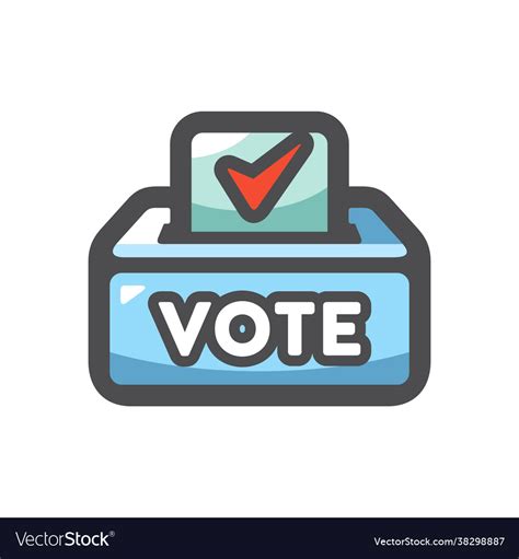 Ballot Voting Box Icon Cartoon Royalty Free Vector Image