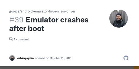 Emulator Crashes After Boot Issue 39 Google Android Emulator