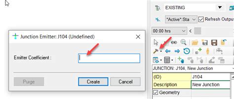 How To Model Flushing At A Junction With Applying An Emitter Coefficient In Infowater Pro