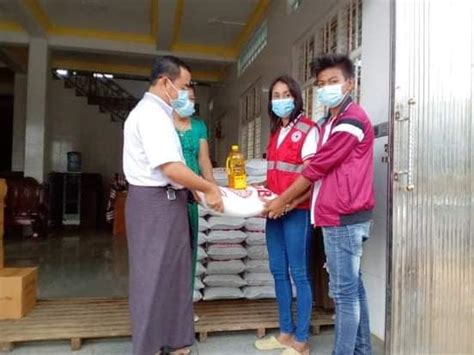 ကိုဗစ် ၁၉ ကာလအတွင်း ကျရာနေရာမှ တာဝန်ယူကူညီဆောင်ရွက်ပေးသူများအား အခြေခံစားကုန်များ ထောက်ပံ့