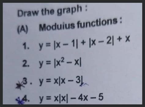 Draw The Graph A Modulus Functions Filo