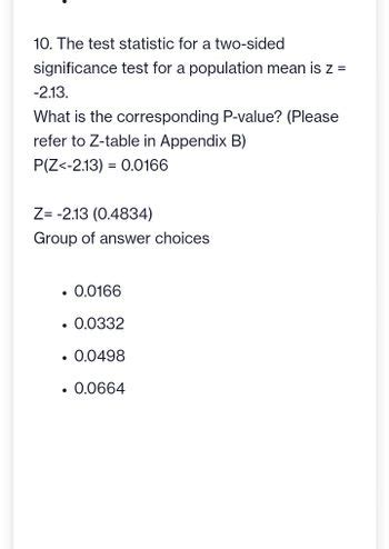 Answered The Test Statistic For A Two Sided Bartleby
