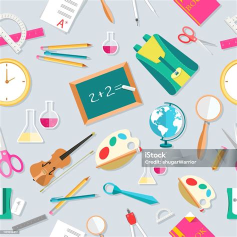 Kembali Ke Latar Belakang Ikon Seni Vektor Pendidikan Sekolah Elemen Universitas Datar