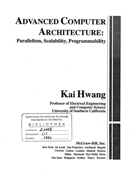 Advanced Computer Architecture Textbook