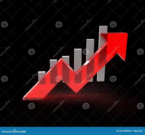 Red Glass Effect Arrow And Graph Stock Illustration Illustration Of Design Goal 261398966