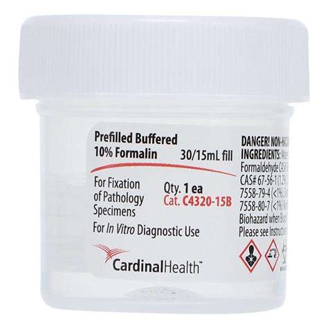 Formalin Container Neutral Buffered 10 15ml 100 Ca Medical Super Store