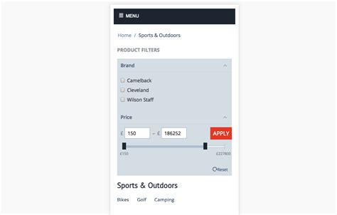 Filters With Button Add On