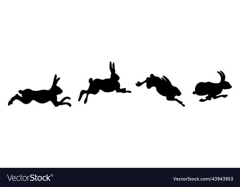 Running Hare Royalty Free Vector Image Vectorstock