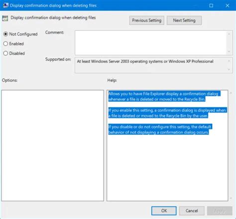 Enable Disable Delete Confirmation Box For Recycle Bin In Windows 1110