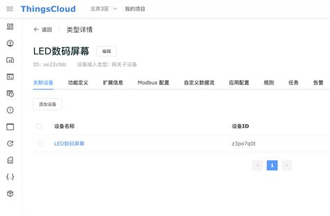 rs485 modbus led 数码管显示屏接入 thingscloud thingscloud 使用文档