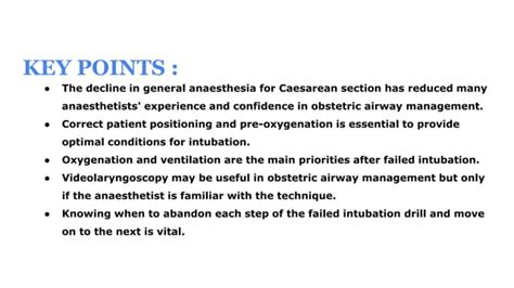 Obstetric Airway Management Guidelines Pptx Lung And Respiratory Health Diseases And