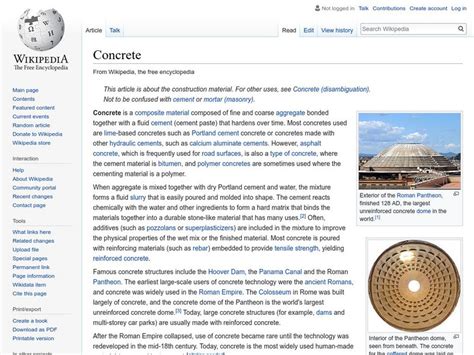 Wikipedia Concrete Handout For 9th 10th Grade Lesson Planet
