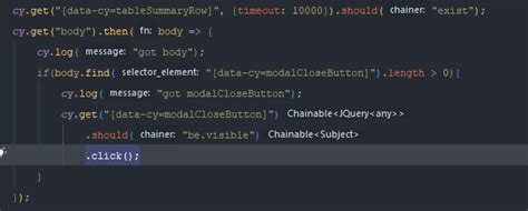Cypress Stopsfreezes Running A Conditional Click Action · Issue